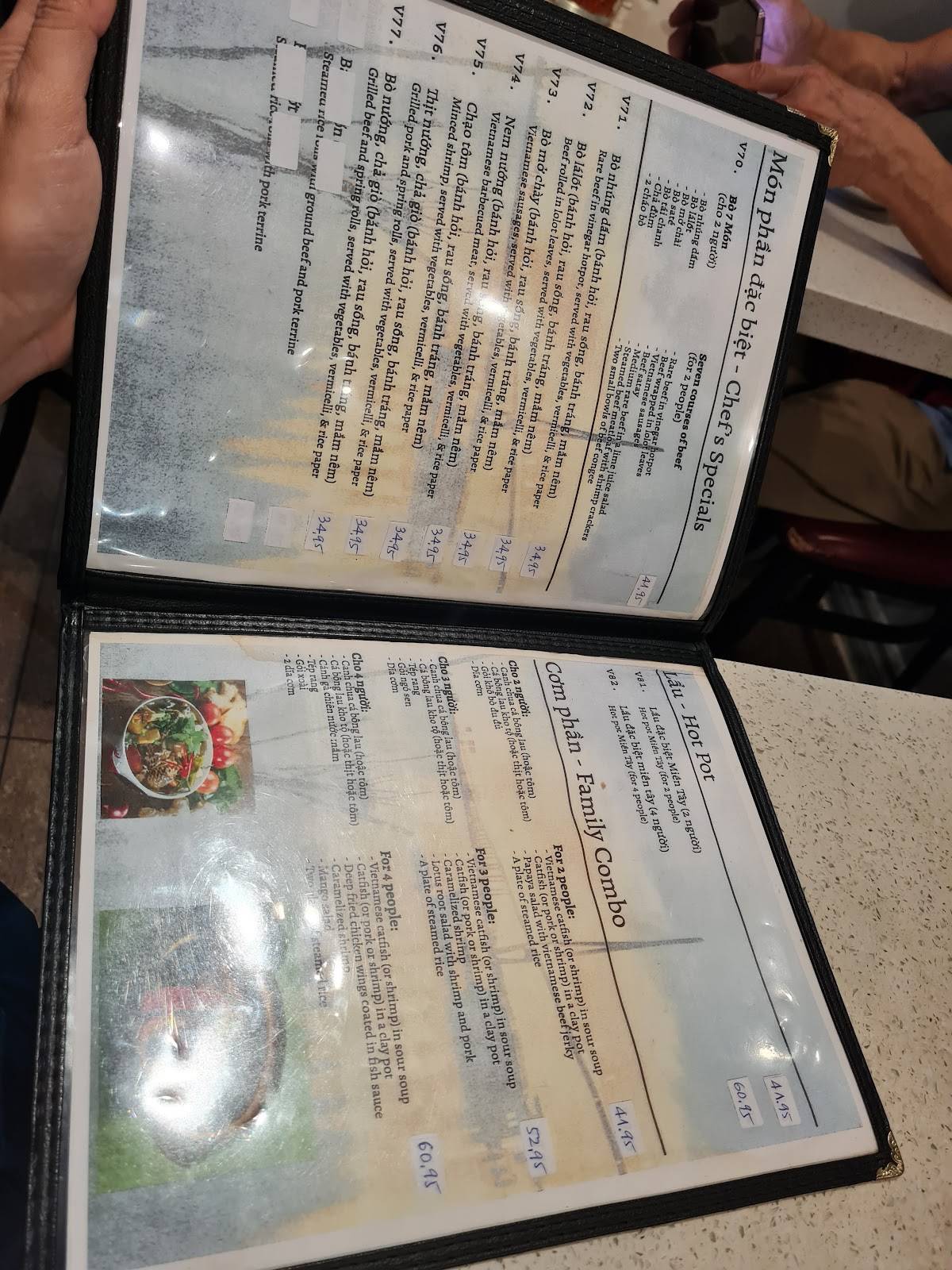 Menu at Pho Cuu Long Mien Tay restaurant, Toronto, Jane St