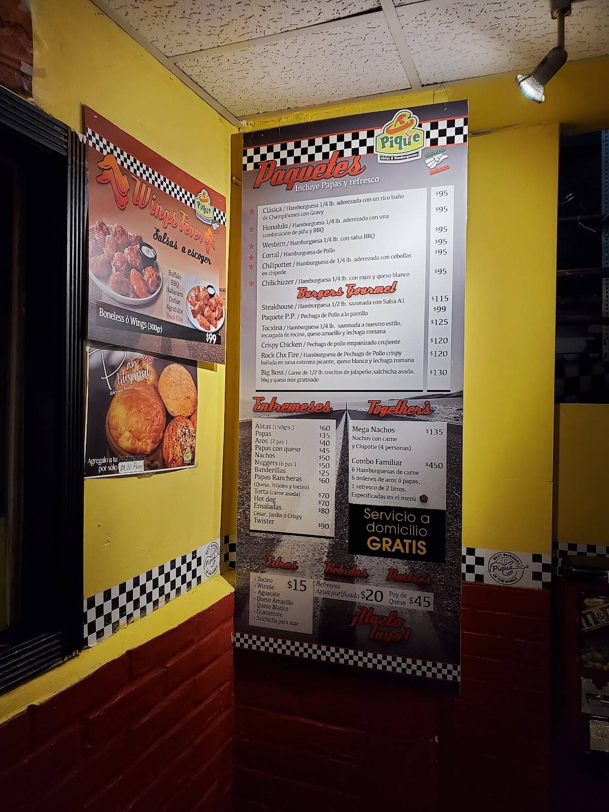 Carta del restaurante Piqué Chiles y Hamburguesas, Ciudad Juarez, Calle ...