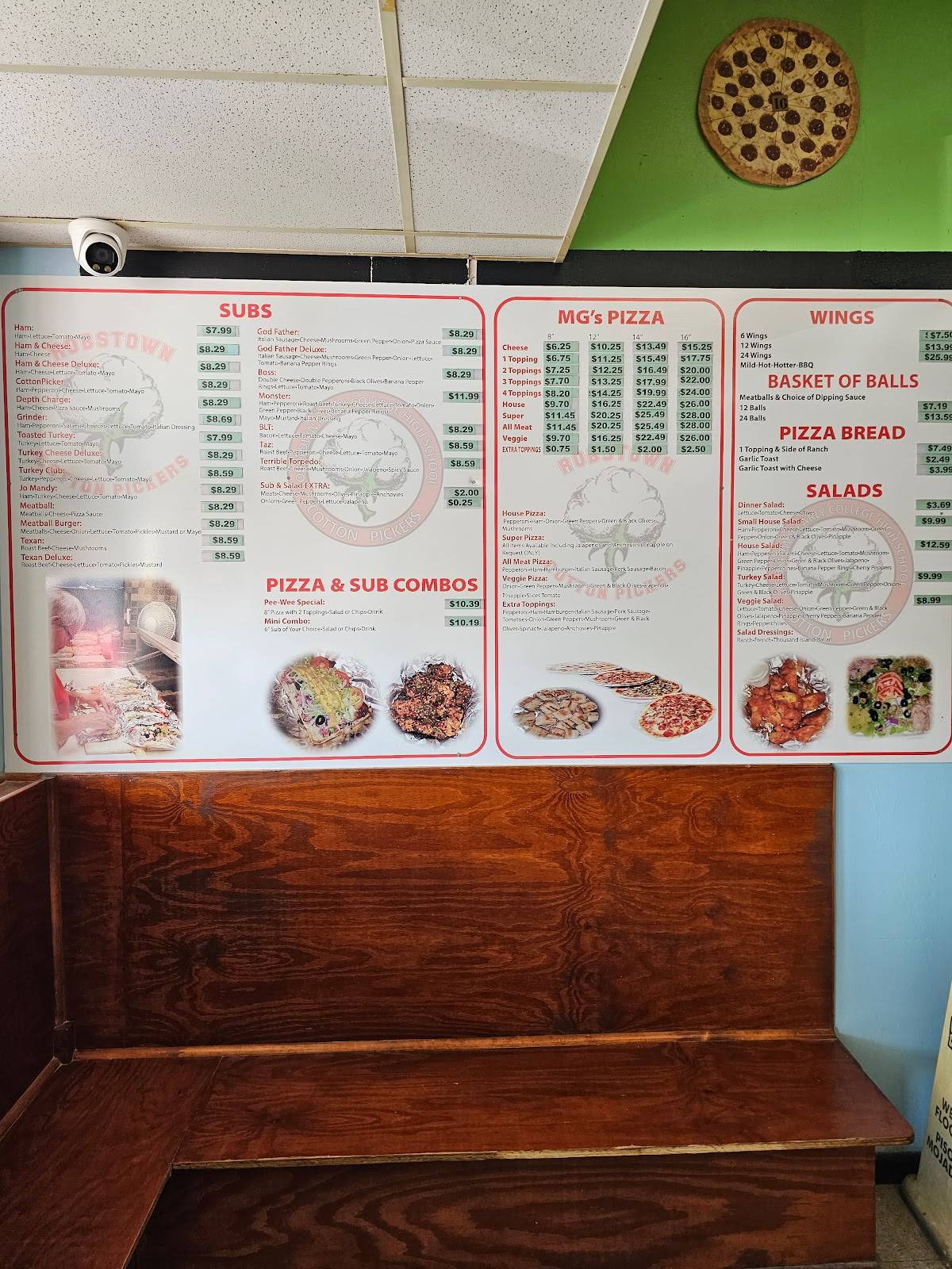 Menu at MG'S Pizza pizzeria, Robstown