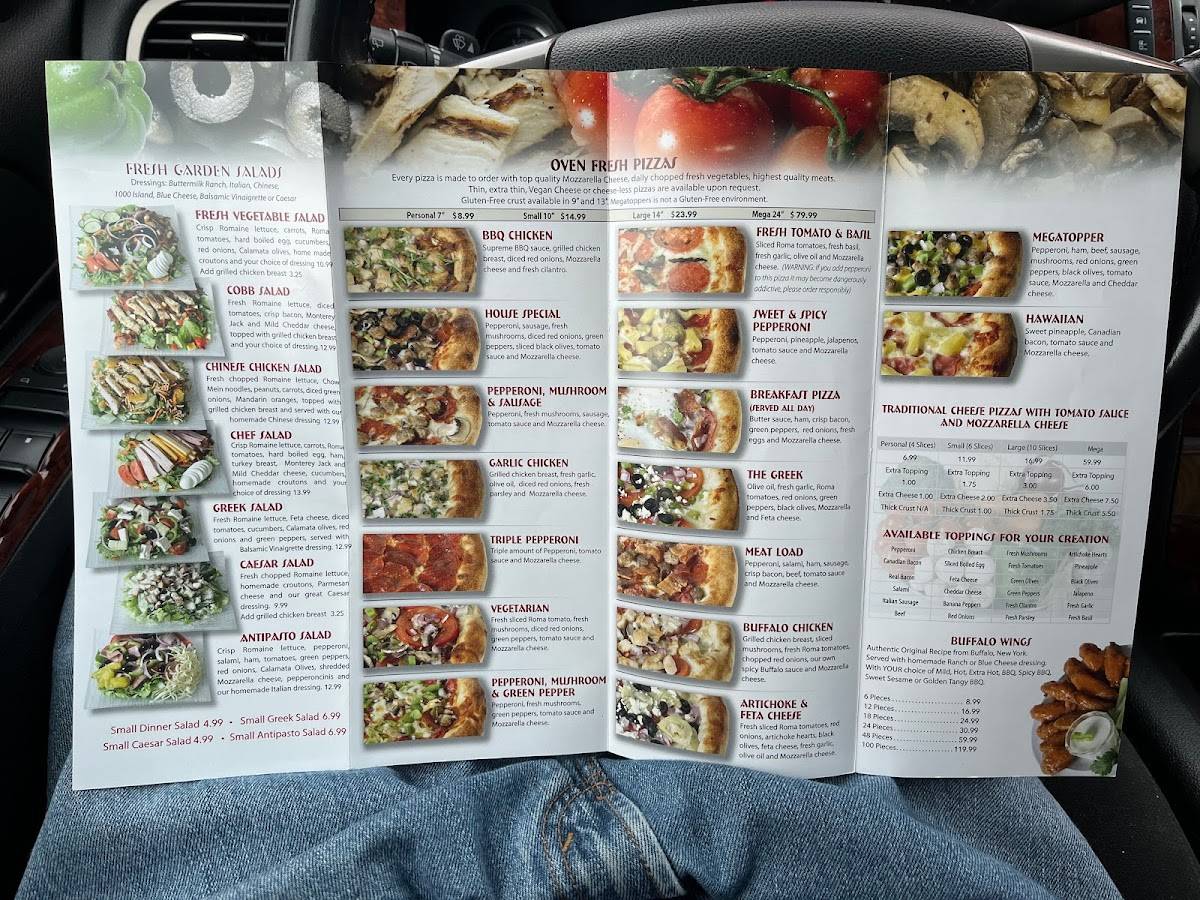 Menu at Megatoppers Pizza Joint pizzeria, Bullhead City