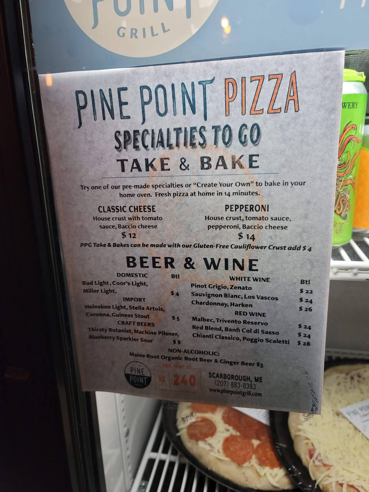 Menu at Pine Point Grill pizzeria, Scarborough