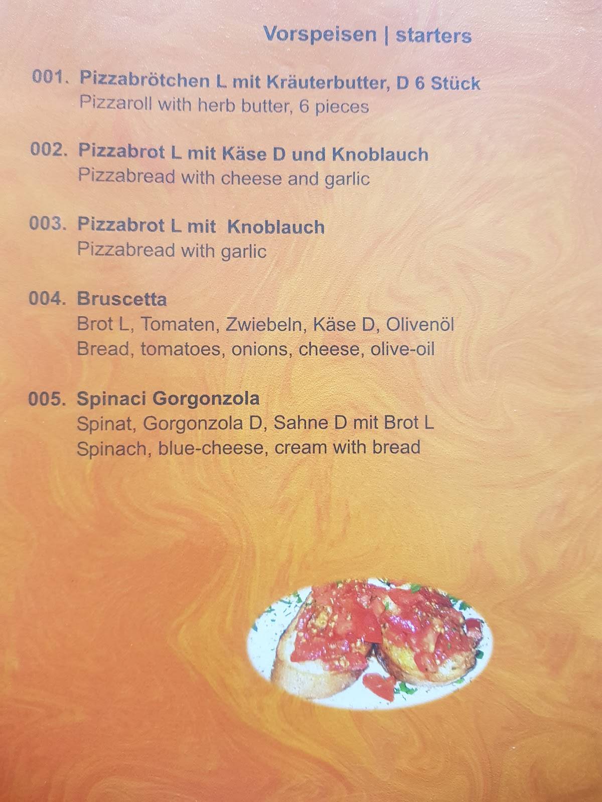 Speisekarte von Moms place-Roma restaurant, Spangdahlem