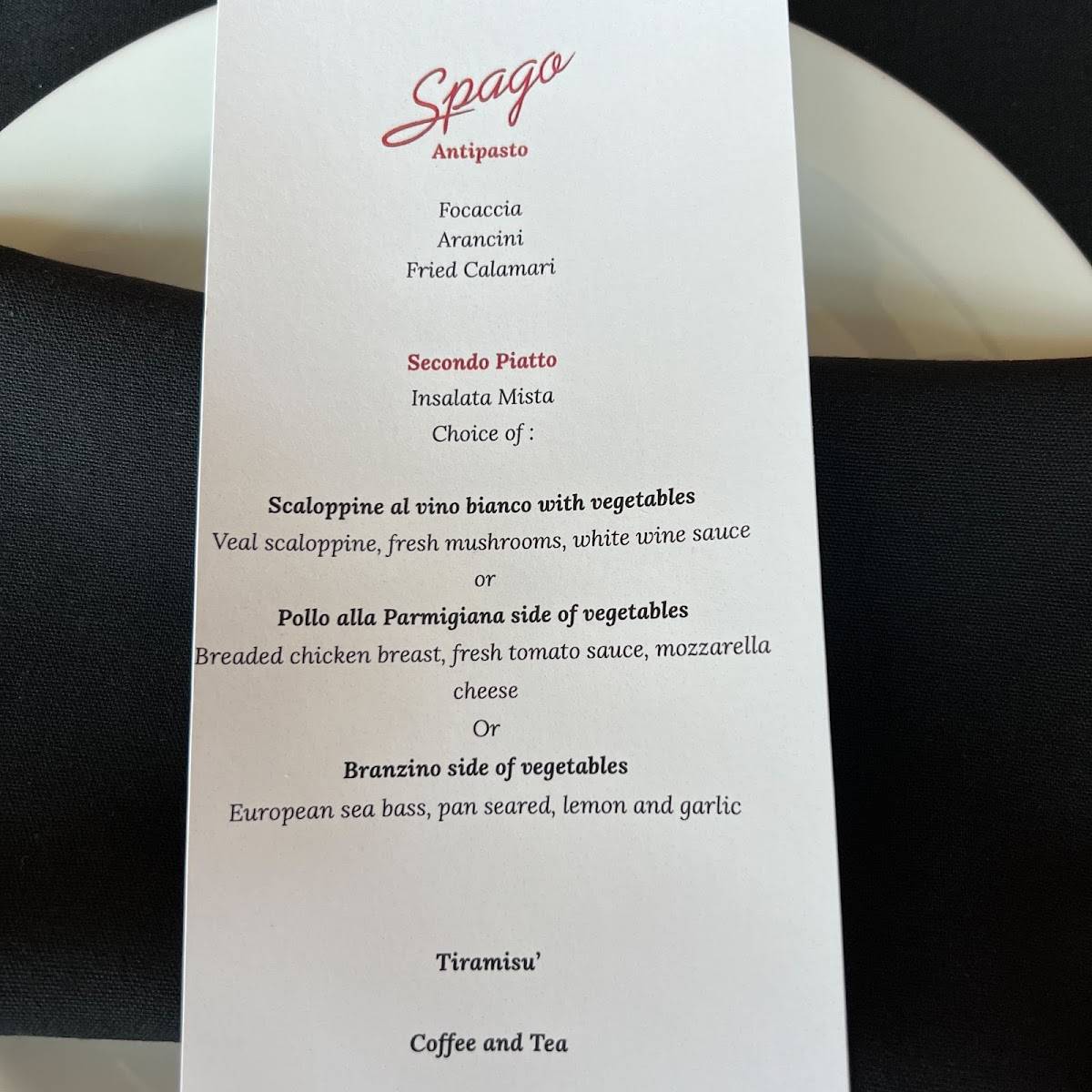 Menu at Spago Caesars Windsor pizzeria, Windsor, 377 Riverside Dr E