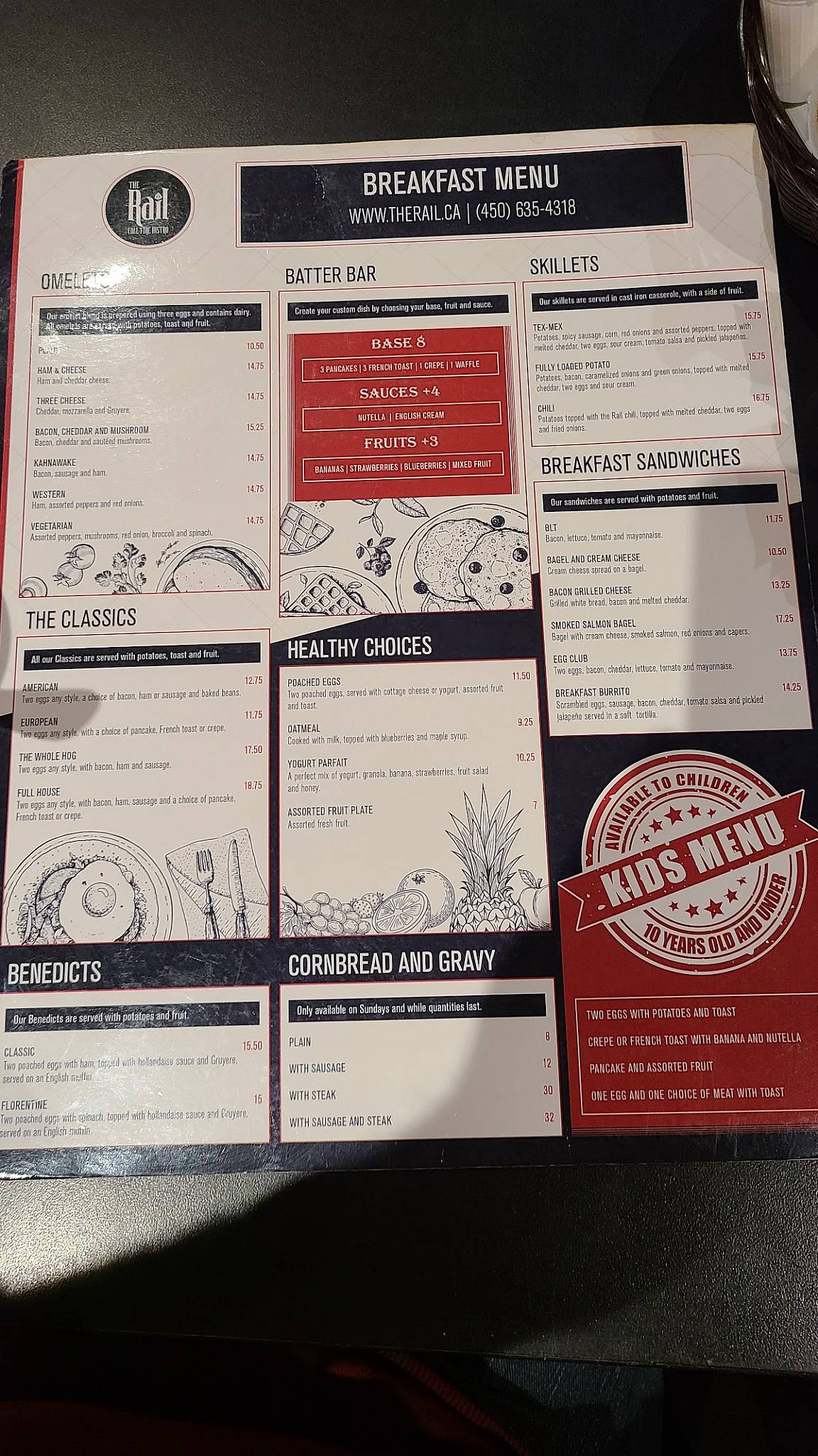 Menu au The Rail Coal Fire Bistro pizzeria, Kahnawake 14