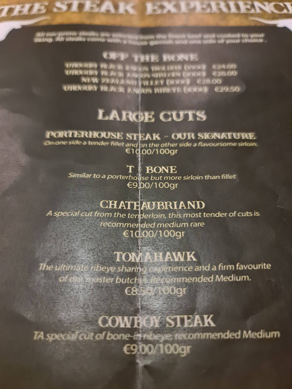 Speisekarte von Porterhouse BBQ, Mellieħa