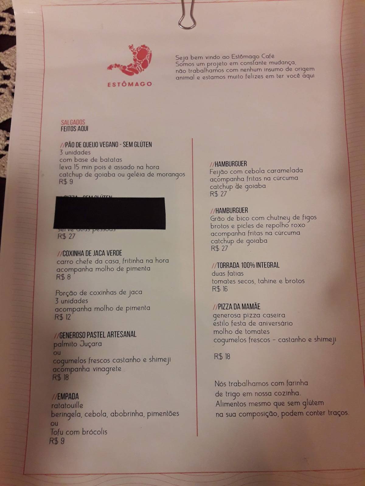 Menu em Lola Bar CCMQ, Porto Alegre