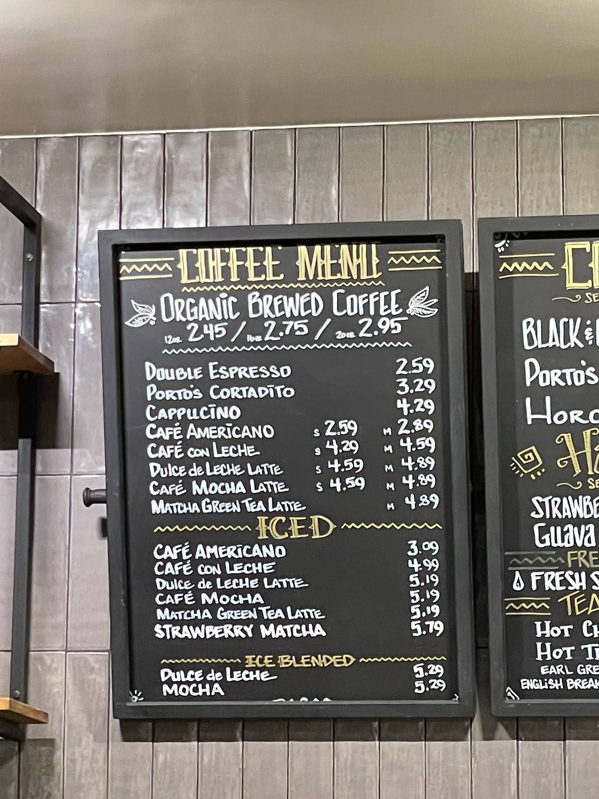Menu at Porto's Bakery and Cafe, Glendale