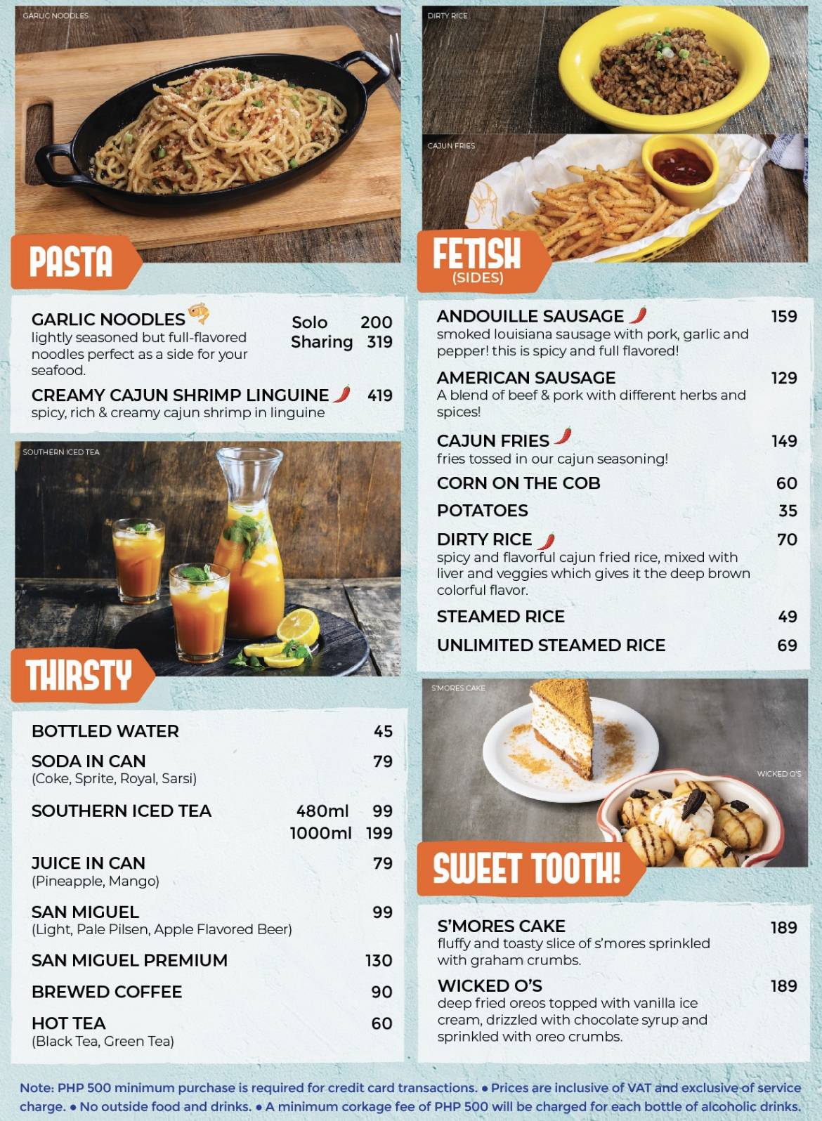 Menu at Prawn Star PH restaurant, Pasig