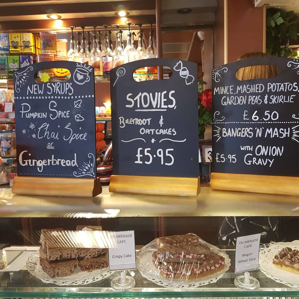 Menu at Promenade Café cafe, Aberdeen