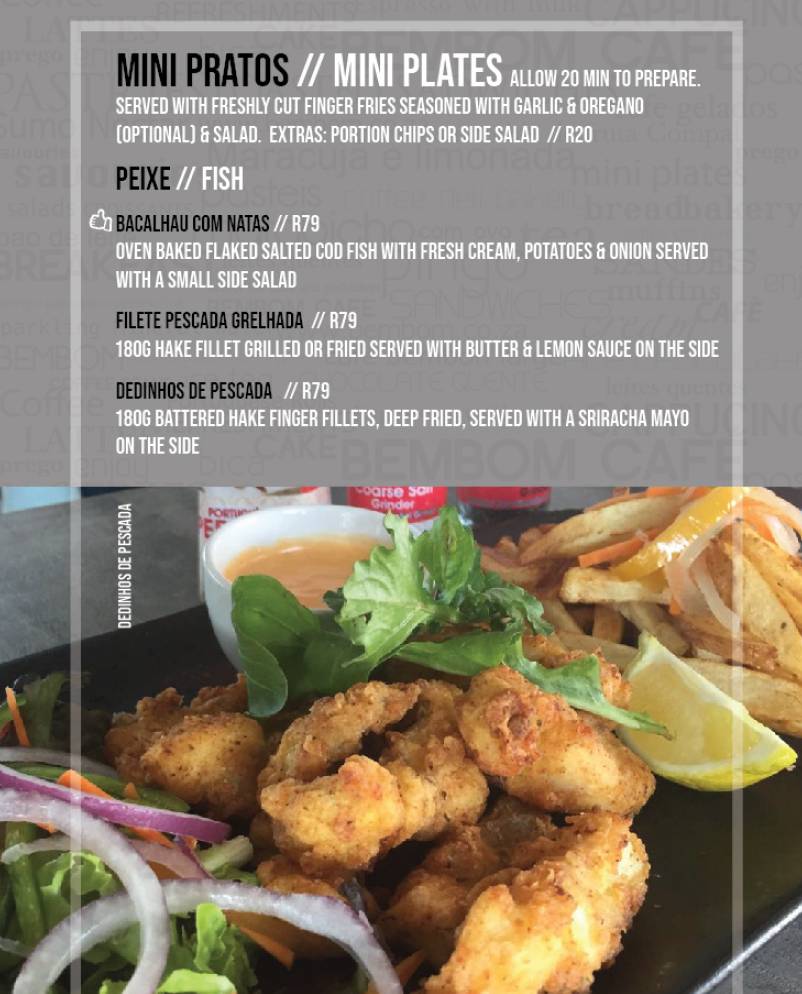 Menu at Bem Bom Linden pub & bar, Randburg