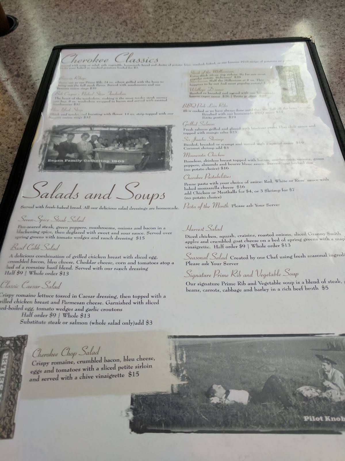 Menu at Casper's Cherokee of Eagan pub & bar, Eagan
