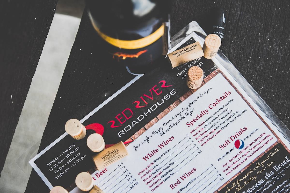 Menu at Red River Roadhouse (RRR) pub & bar, Clarion