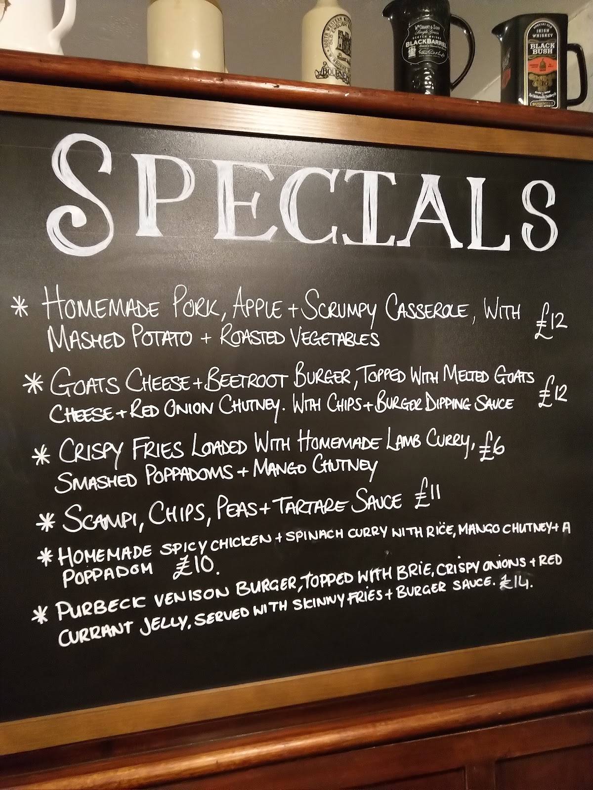 Menu at The Kings Arms pub & bar, Langton Matravers