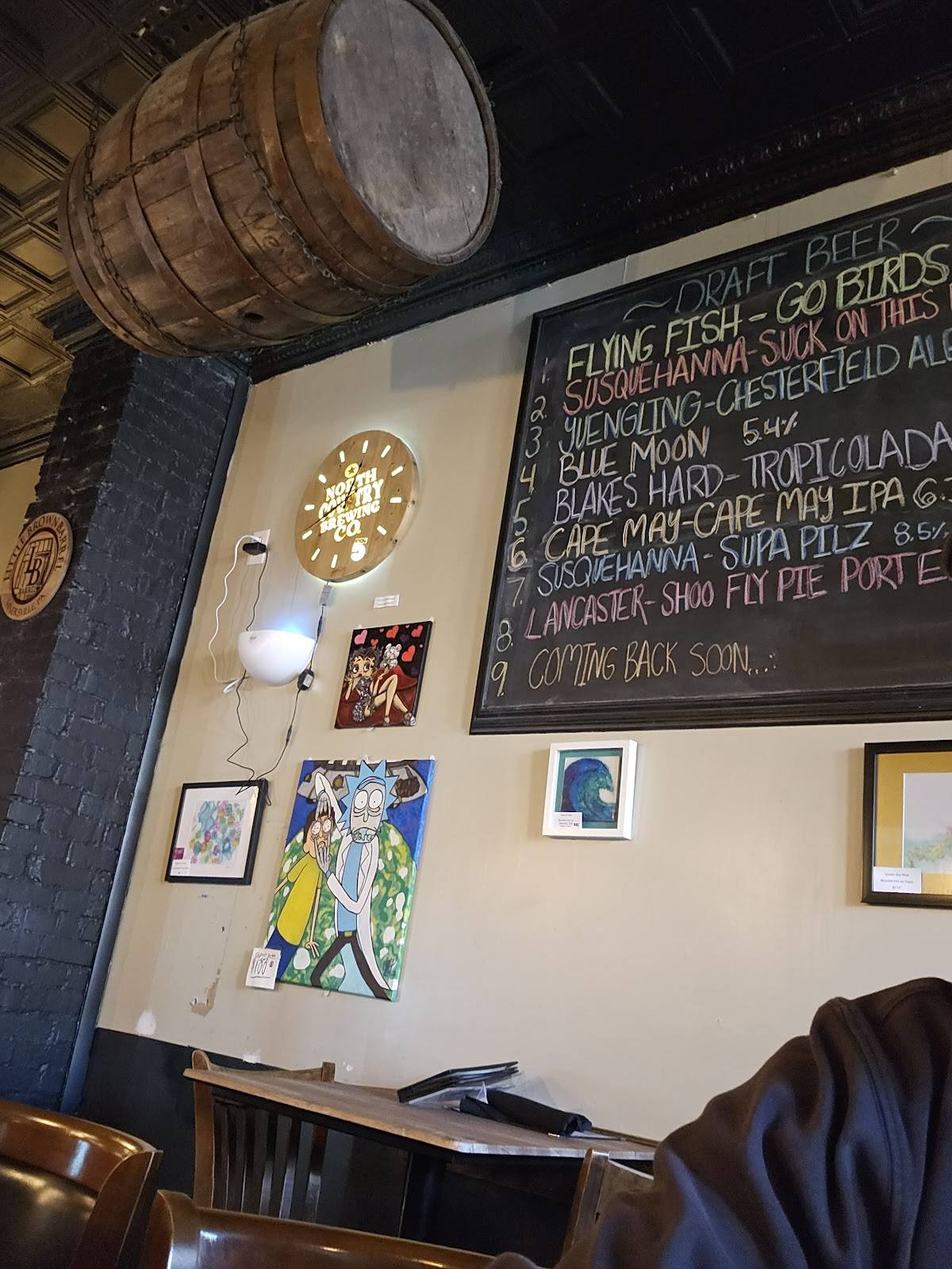 Menu at The Little Brown Barrel, Minersville