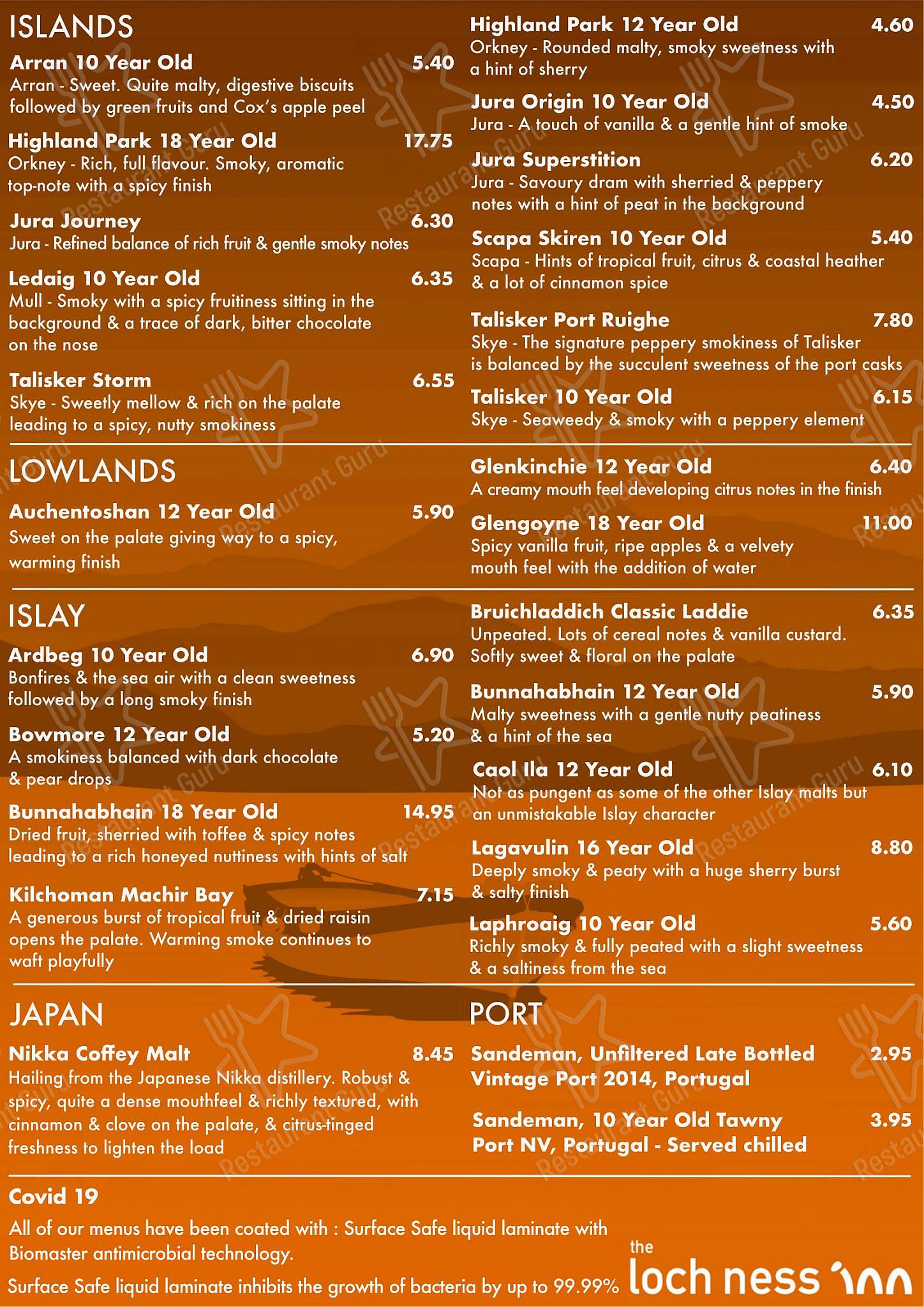 Menu at The Loch Ness Inn pub & bar, Drumnadrochit