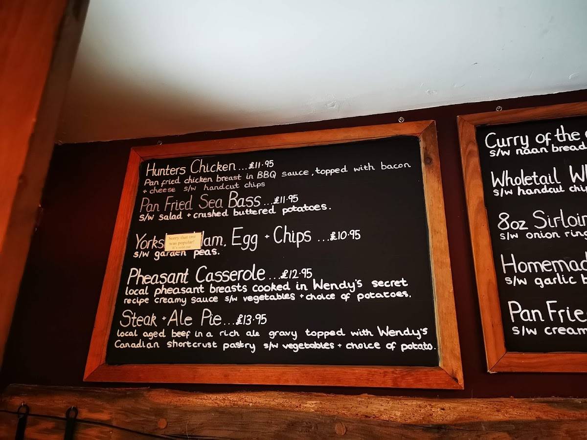Menu at The Middleton Arms pub & bar, Pickering