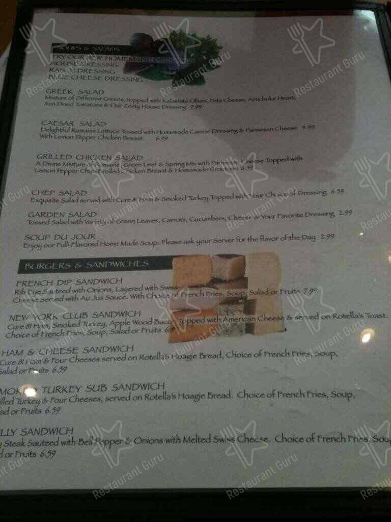 Menu at Rain Cafe, Lubbock, 50th St