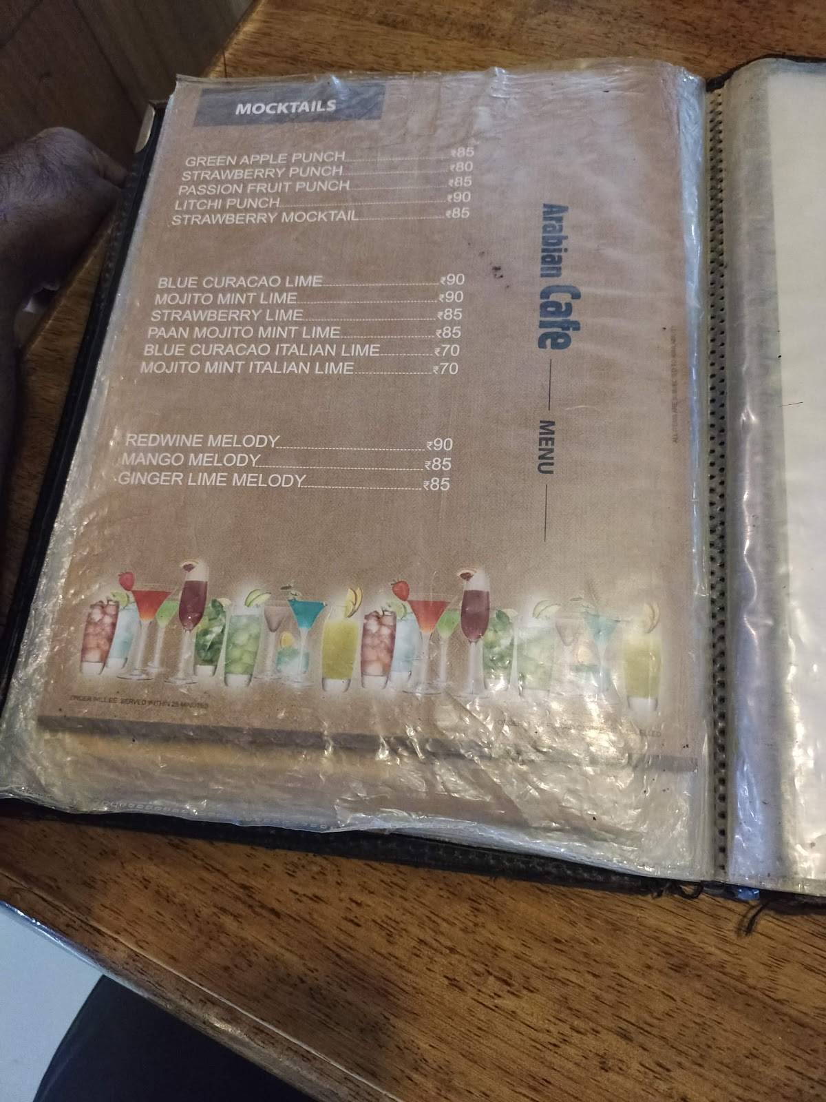 Menu at Rajakumari Arabian Cafe Parippally, Parippally
