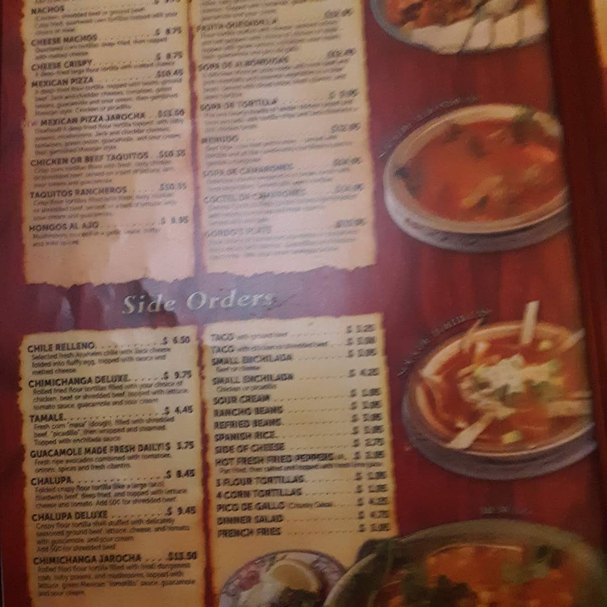 Menu at Rancho Chico restaurant, Omak
