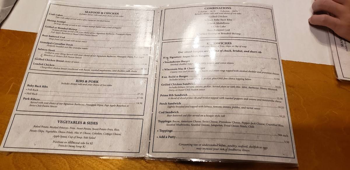 Menu at Red River Roadhouse (RRR) pub & bar, Clarion