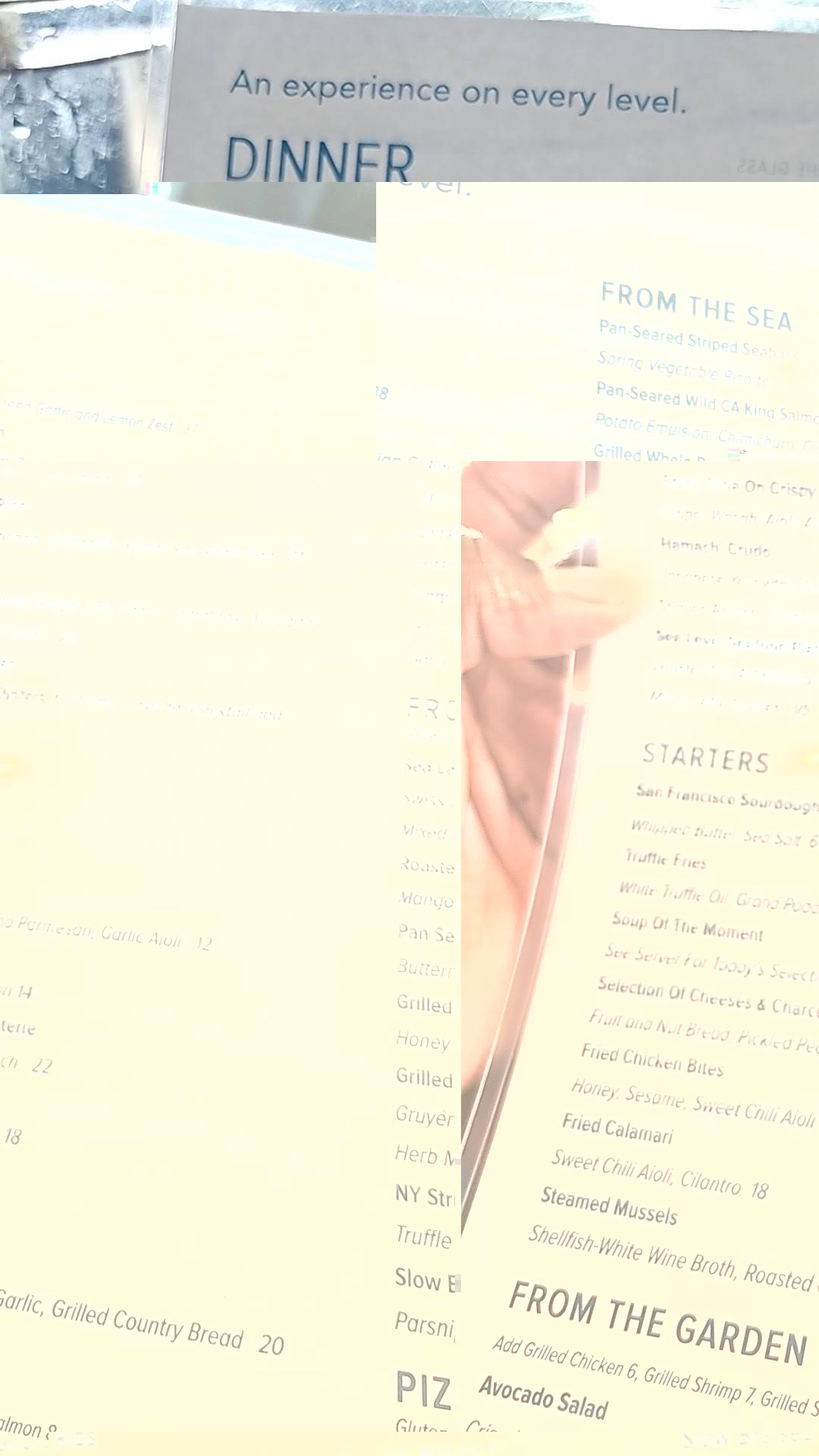 Menu at Sea Level Restaurant and Lounge, Redondo Beach