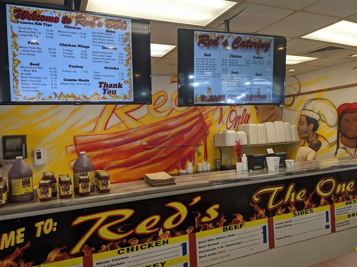Menu at Red's The One And Only BBQ, Ferguson