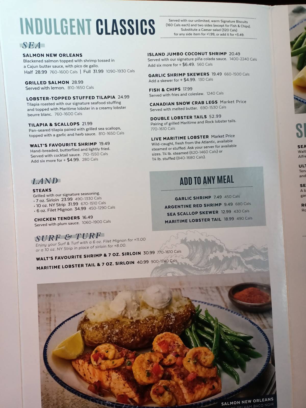 Menu at Red Lobster restaurant, Regina, 890 Albert St