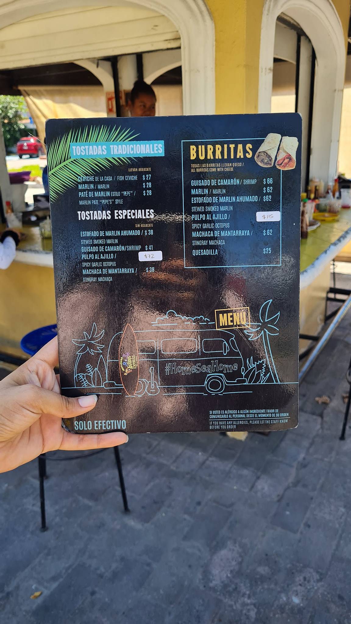 Carta del restaurante 8 Tostadas Express, Puerto Vallarta, Av ...