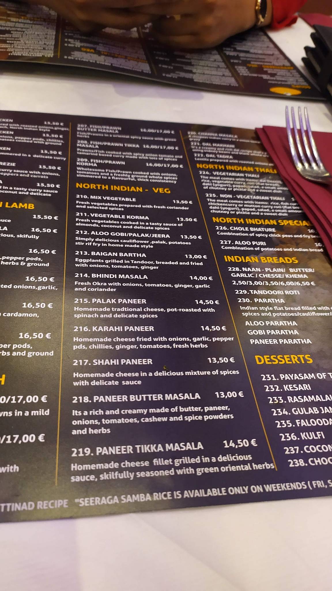 Speisekarte von Anjappar Chettinad Restaurant, Frankfurt am Main ...