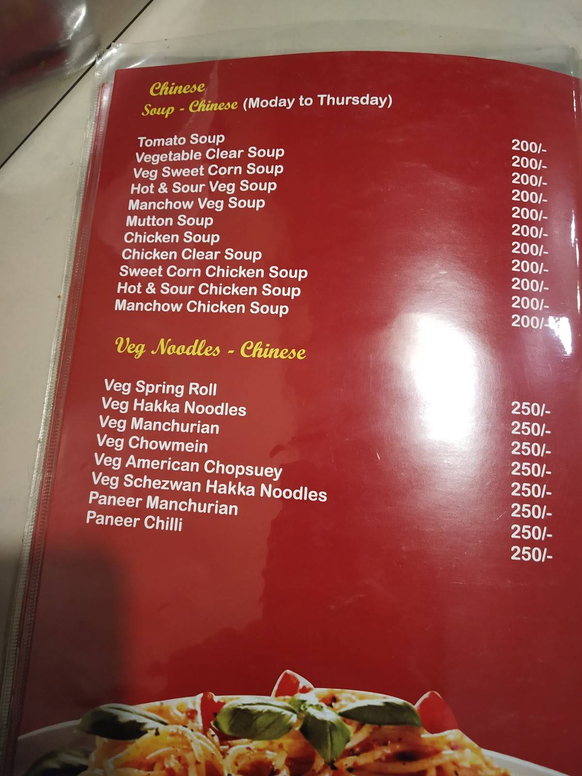 Menu at Blue Nile Restaurant, Pune, 102