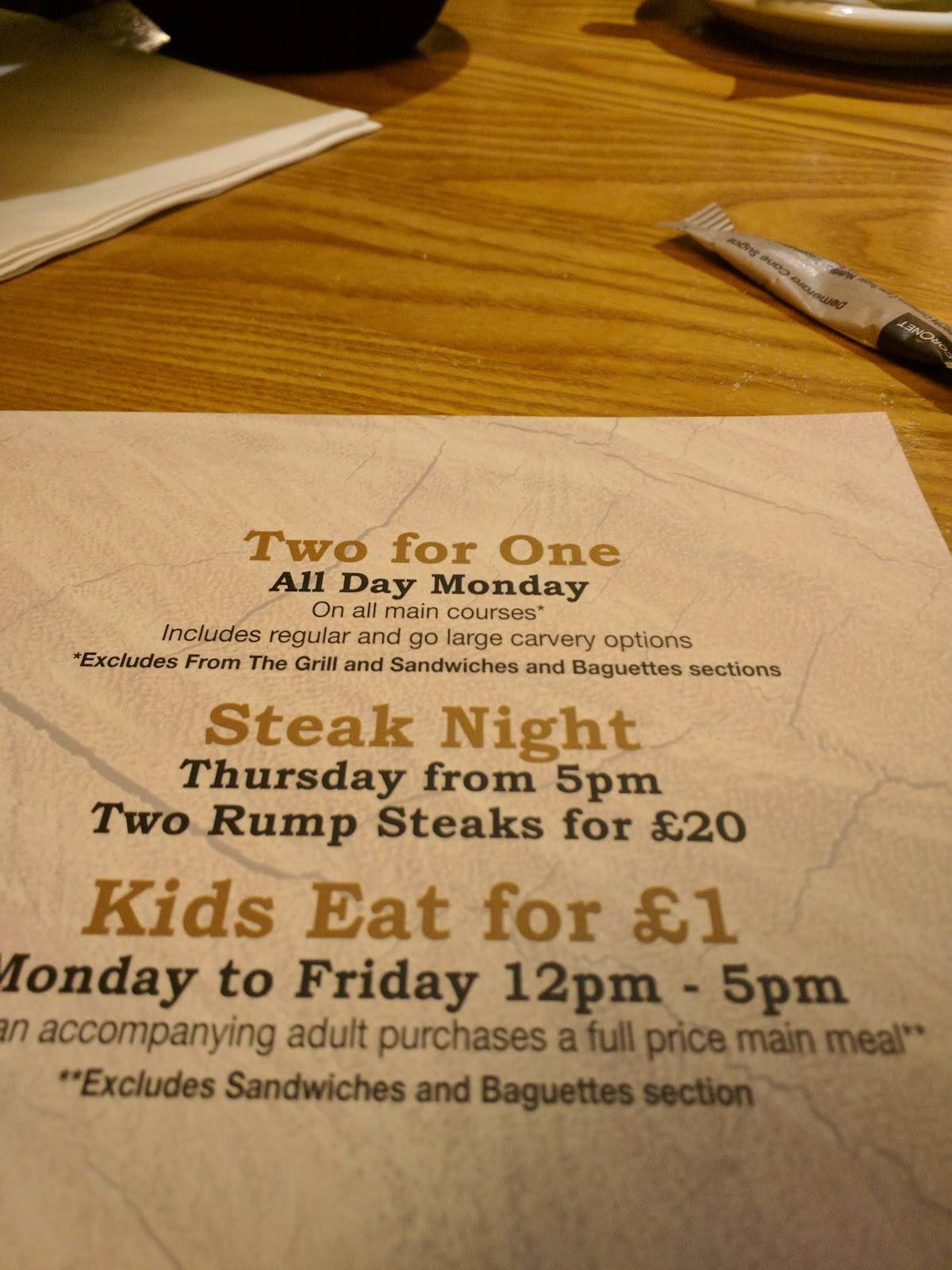 Menu at Bowling Green restaurant, Charnock Richard