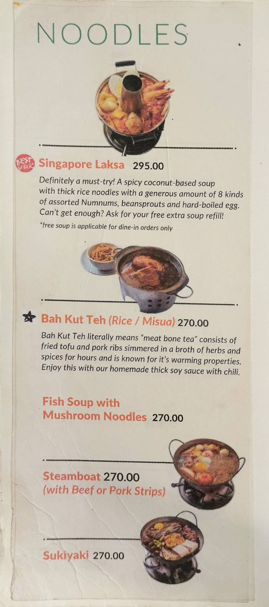 Menu at Bugis Singapore Street Food restaurant, Quezon City, 78 Nicanor ...