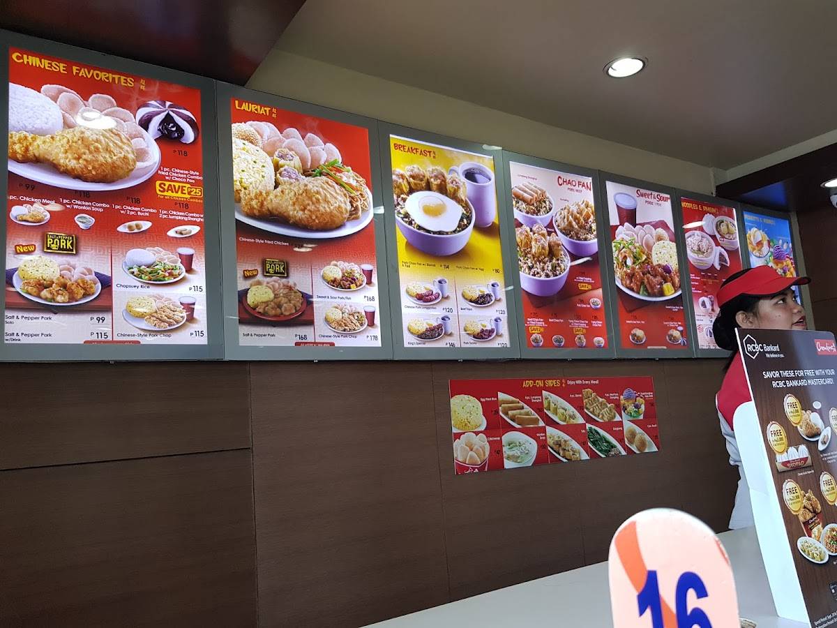 Menu at Chowking restaurant, Cauayan City, 1