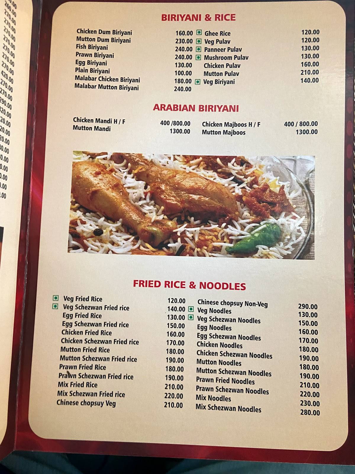 Menu at DUBAI RESTAURANT, Kumbakonam