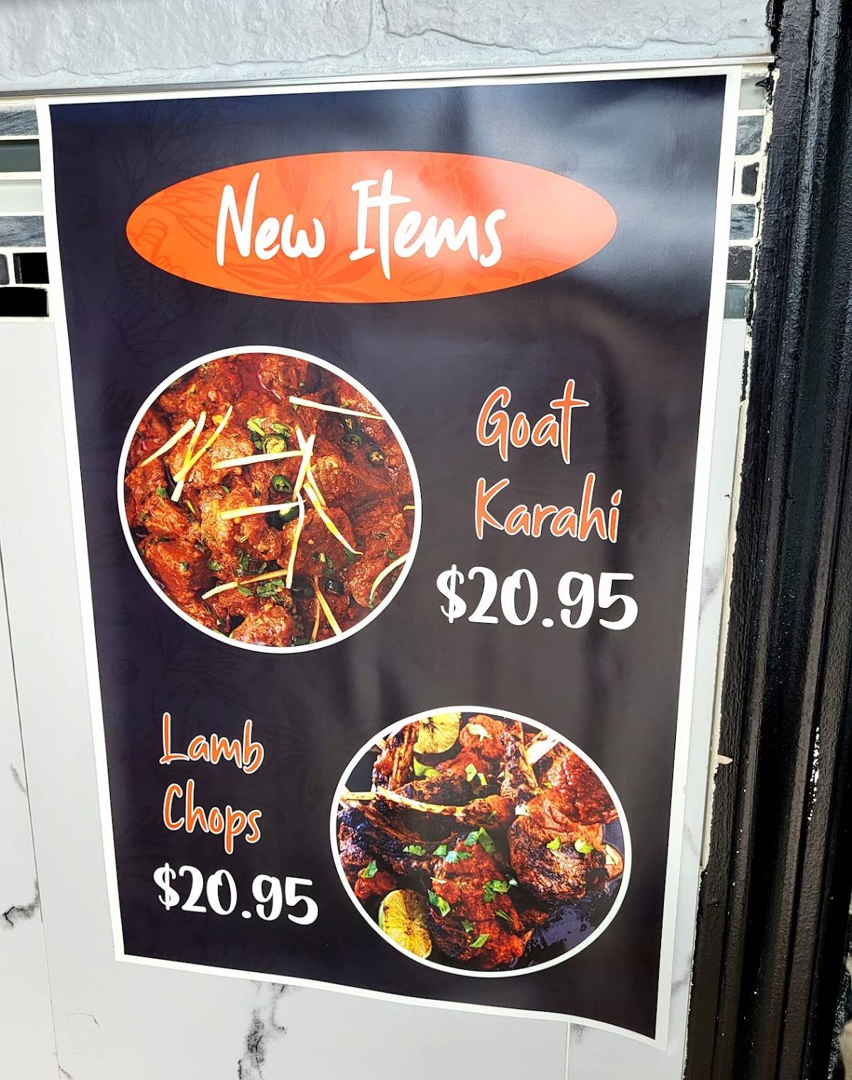 Menu at Faisal Kabab Hut restaurant, Calgary