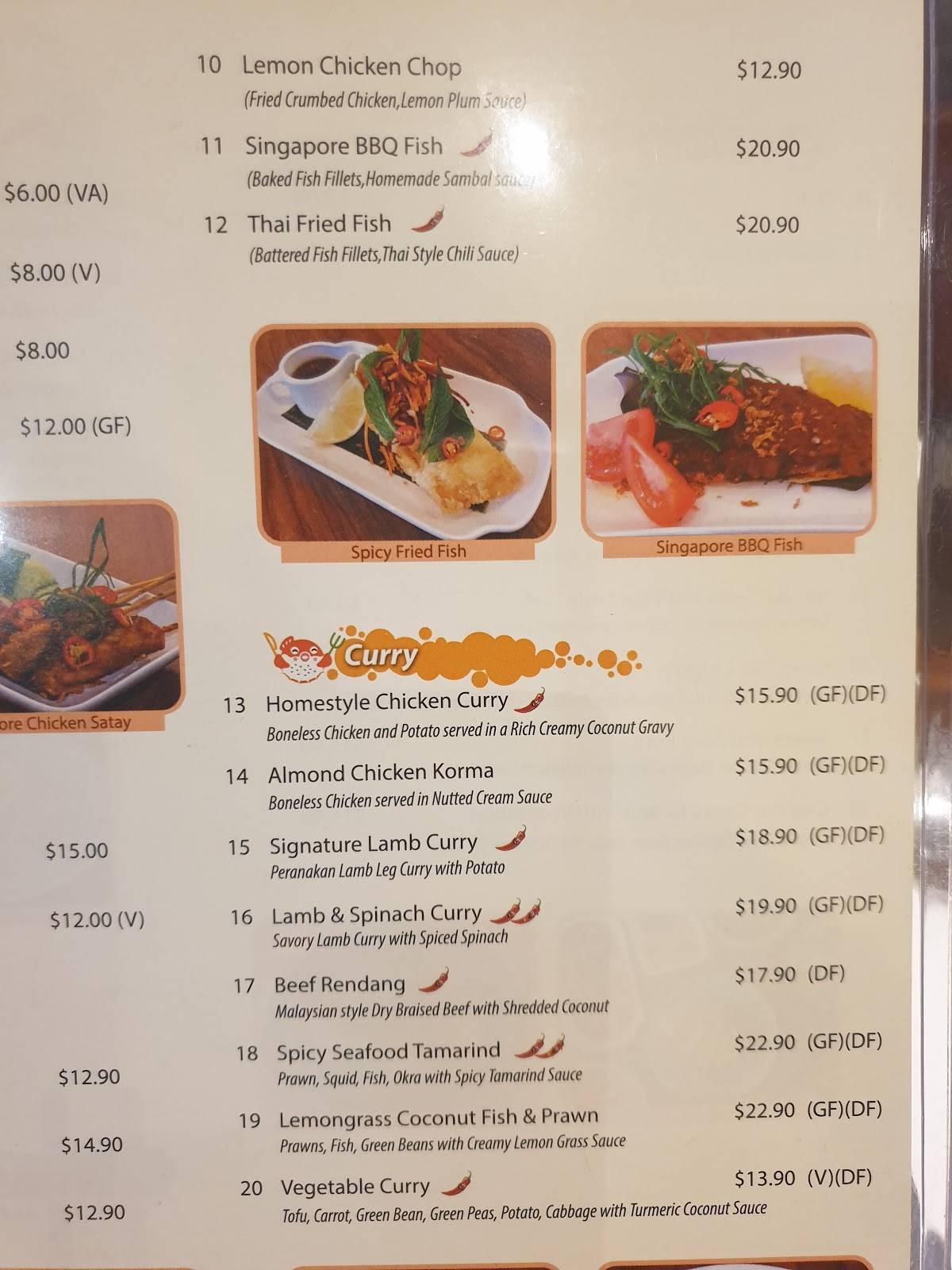 Menu at Fugu 8 Asian Cafe, West Leederville