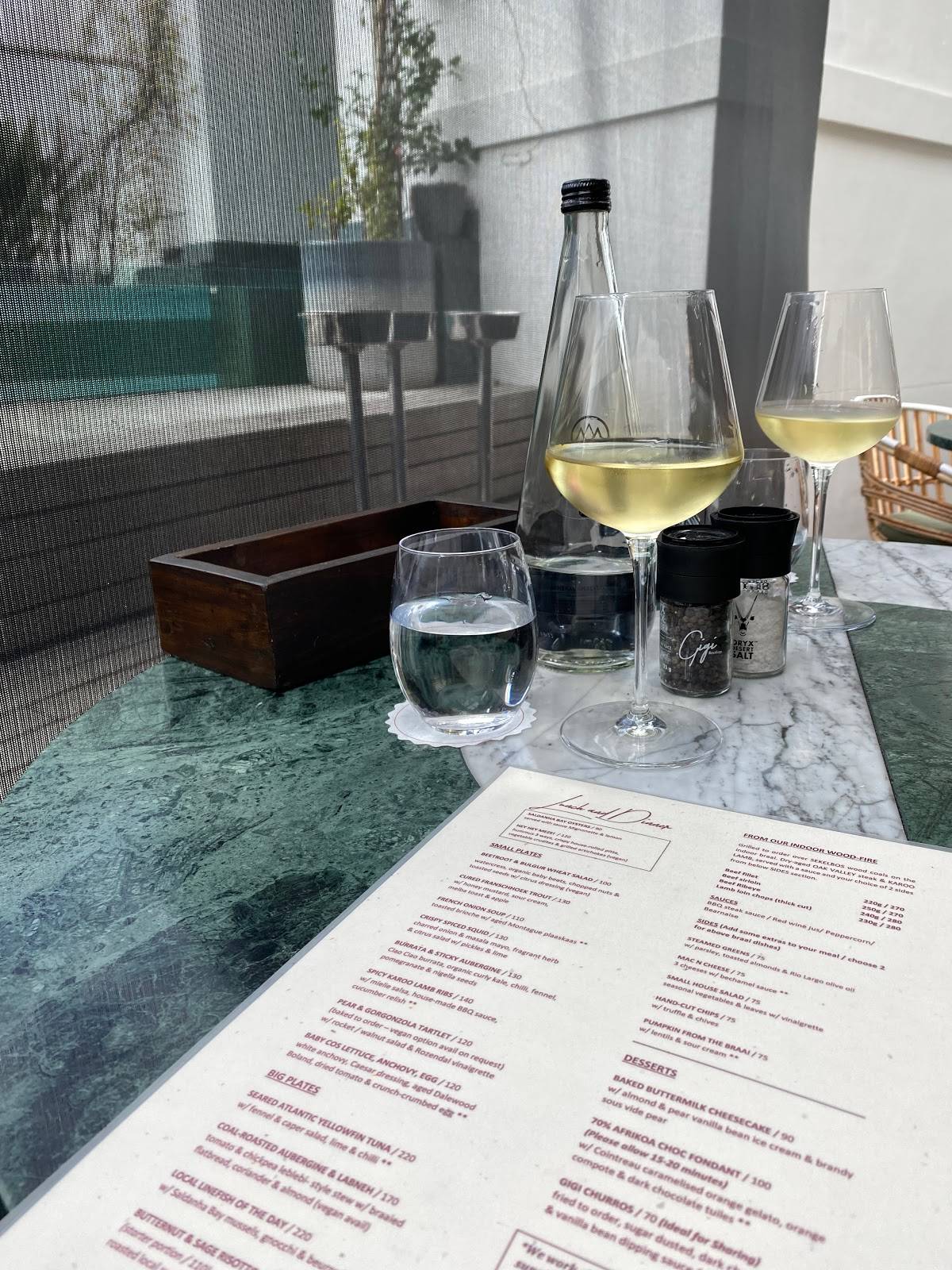 Menu at Gigi Rooftop Restaurant & Bar at the Gorgeous George Hotel ...