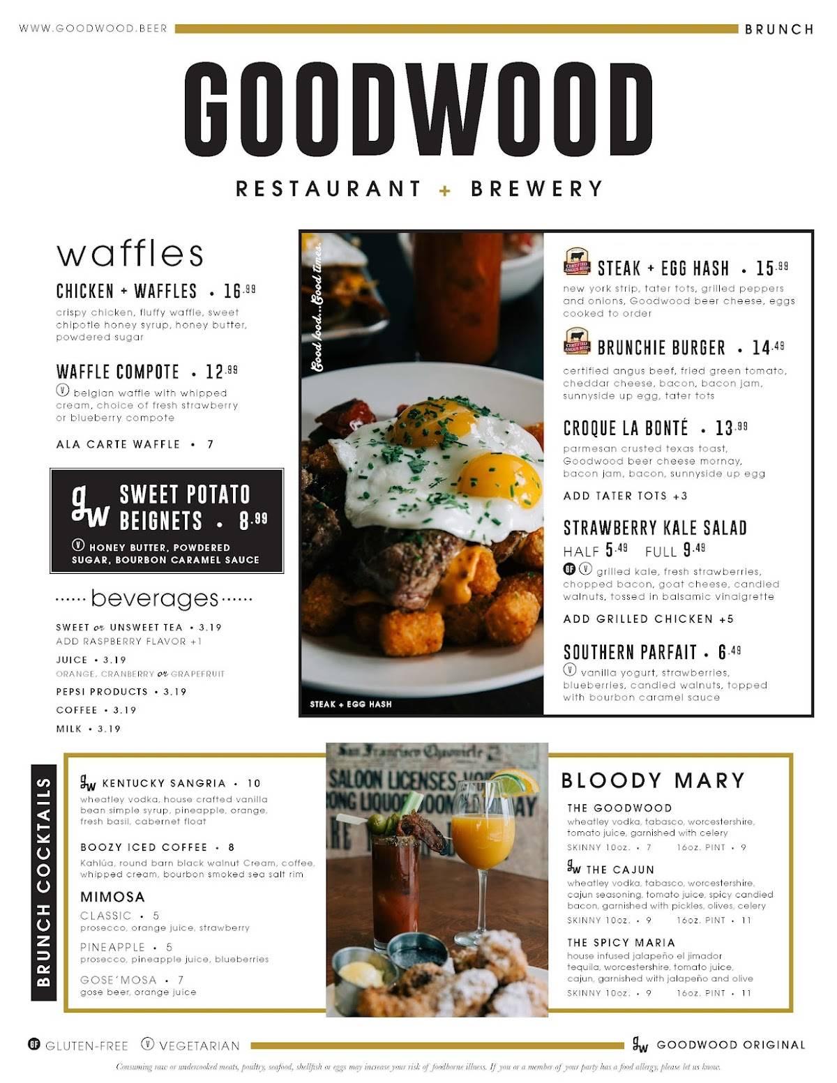 Menu at Goodwood Lexington restaurant, Lexington