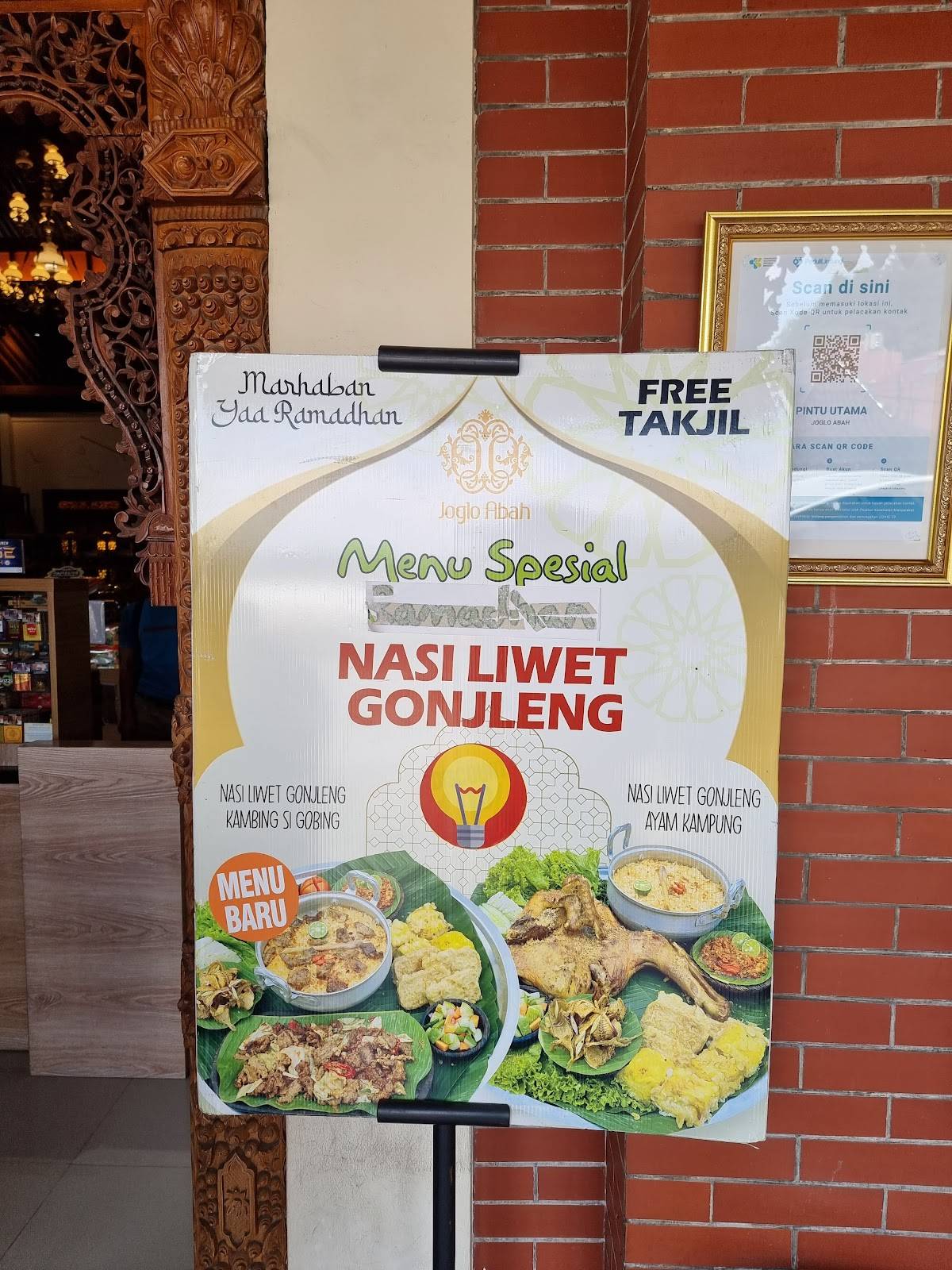 Carta del restaurante Joglo Abah Resto, Kedai Kopi dan Pusat Oleh-oleh ...