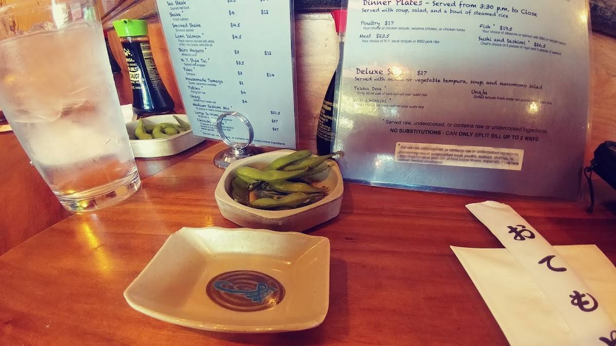 Menu at Ju Hachi restaurant, Sacramento