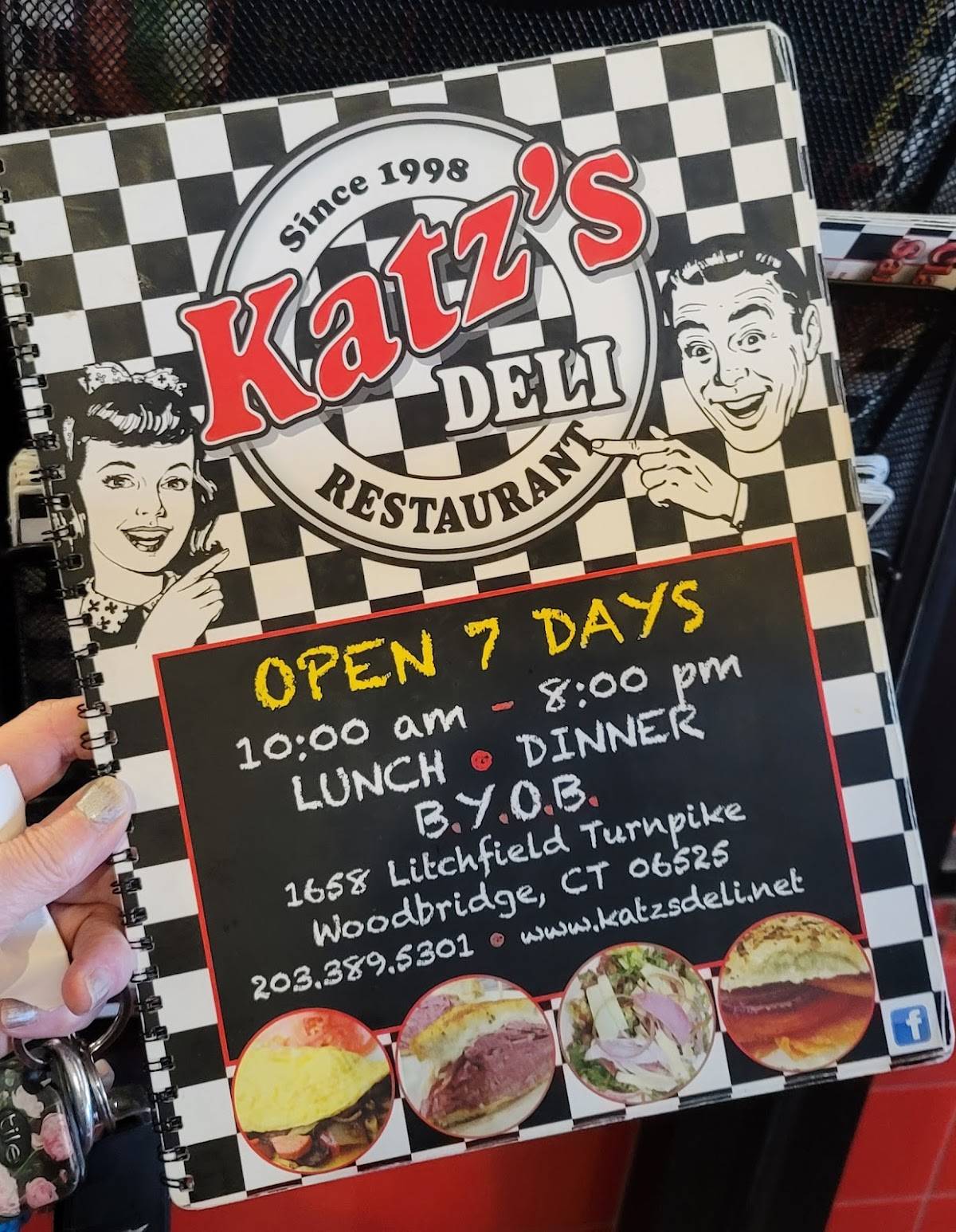 Menu at Katz's Deli Restaurant, Woodbridge