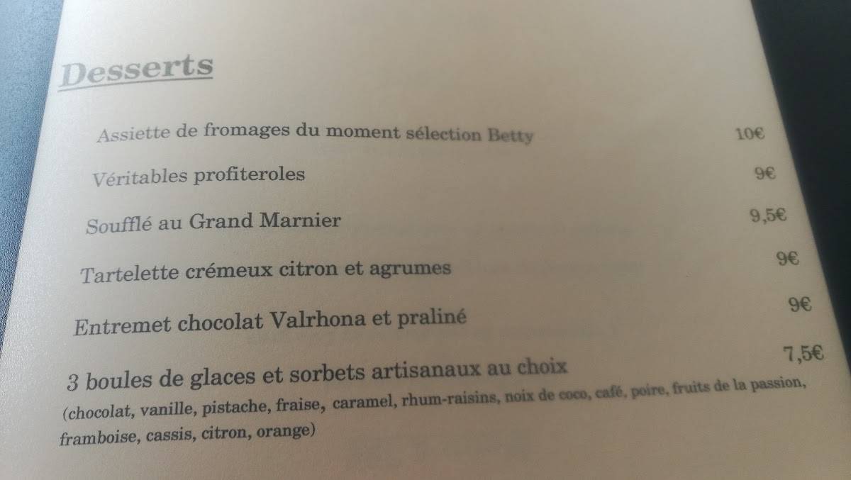 Menu au Restaurant Le Bellevue, Lacroix-Falgarde