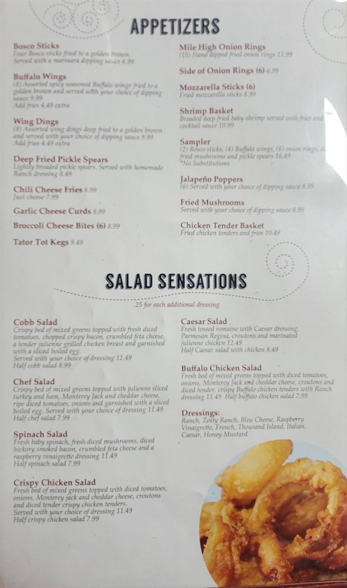 Menu at Linwood Corners Cafe, Linwood