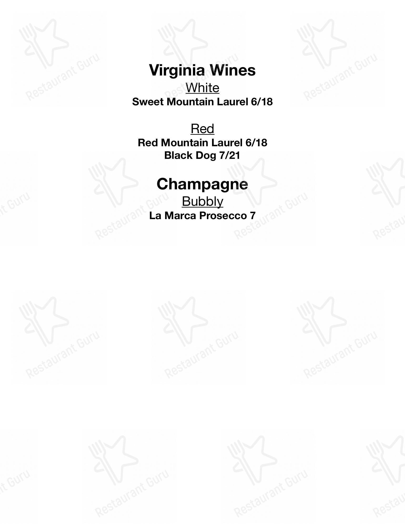 Menu at Log House 1776 Restaurant, Wytheville