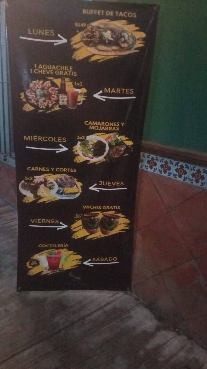 Menu at Mar y Agave restaurant, Coatepec