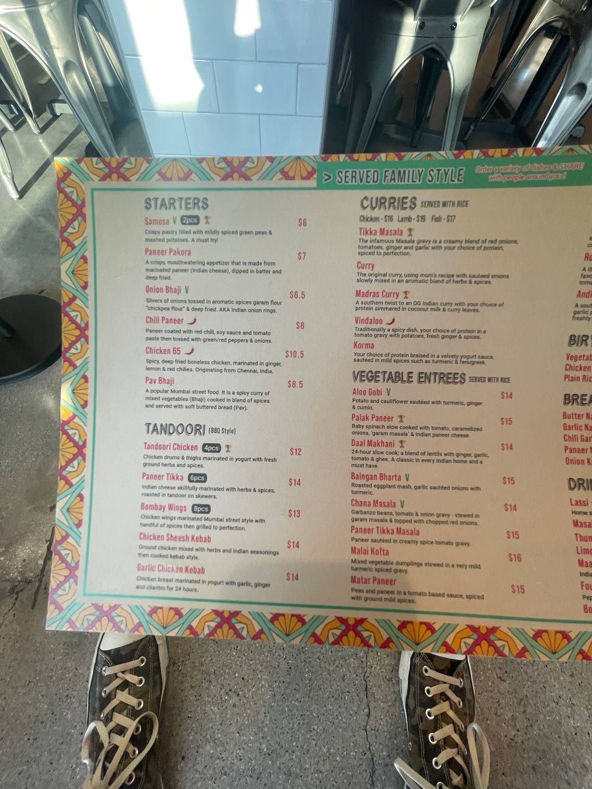 Menu at Naan & Curry (Rhodes Ranch) restaurant, Las Vegas