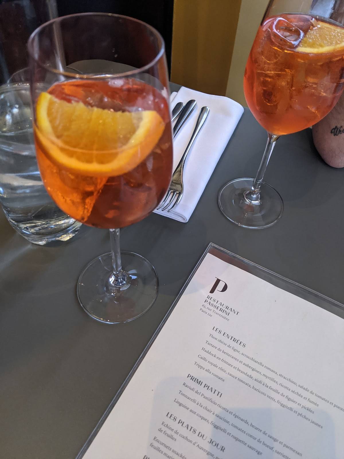 Menu au Restaurant Passerini, Paris, 65