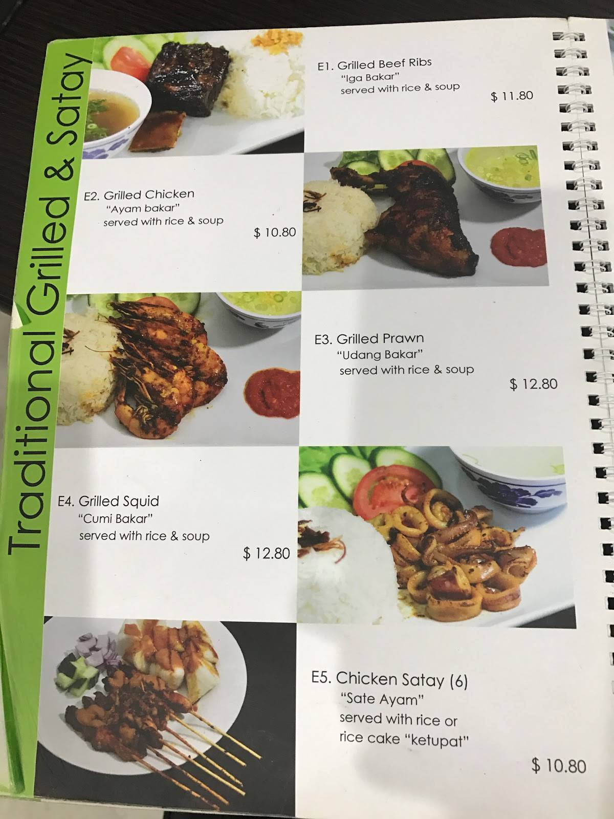 Menu at Pondok Daun Restaurant, Adelaide
