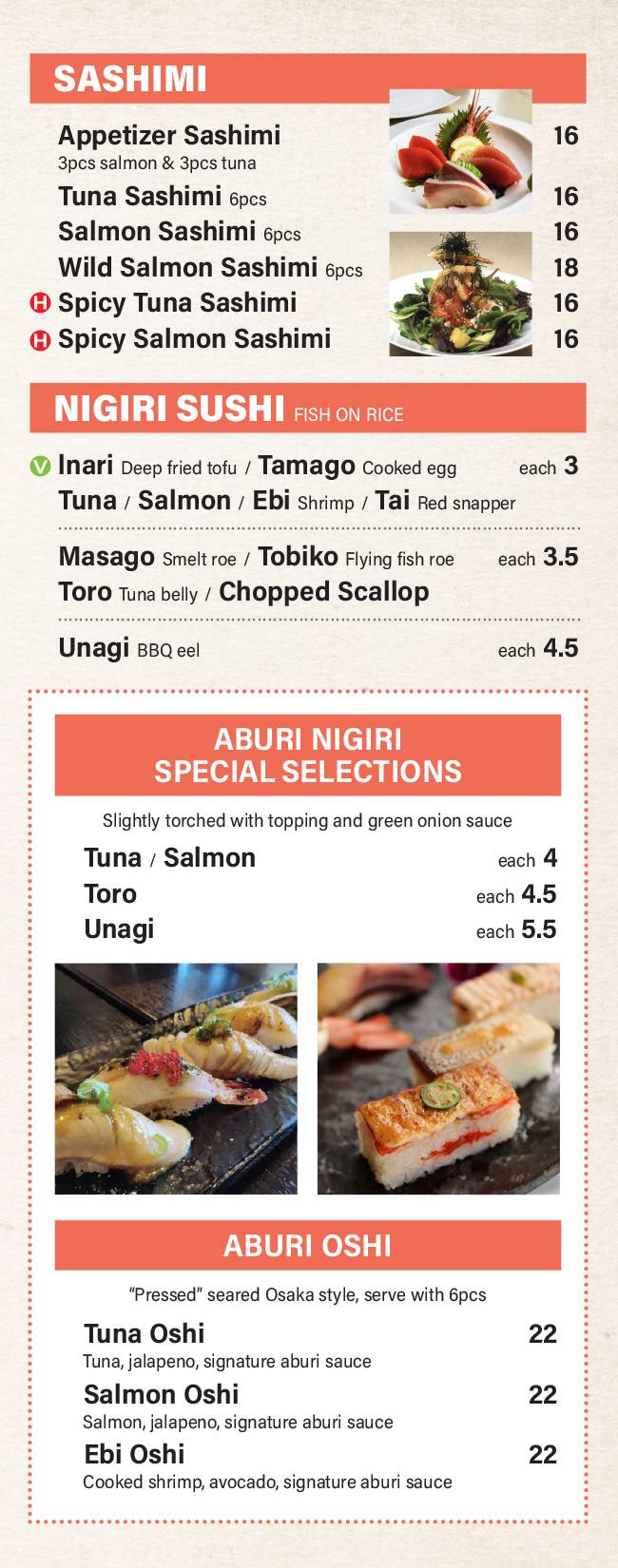 Menu at Sushi Garden & Grill restaurant, Creston