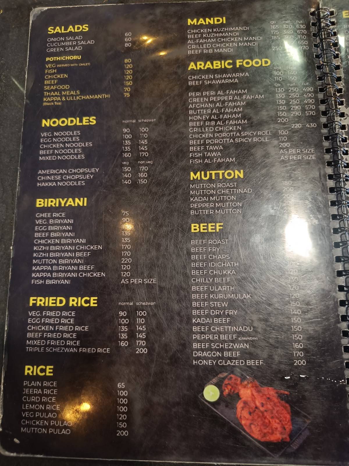 Menu at Thaal Kitchen, Kochi, +PCF
